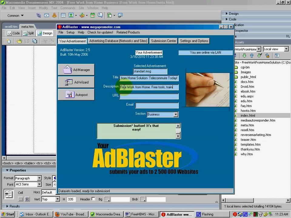 Free Ad Blaster Software - www.lazyrecruiterpros.net - YouTube