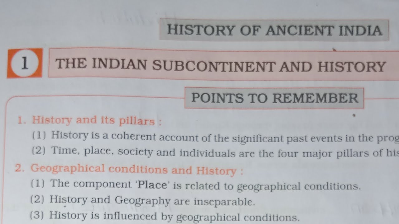 6th Std History Workbook Chp 1 The Indian Subcontinent And History ...