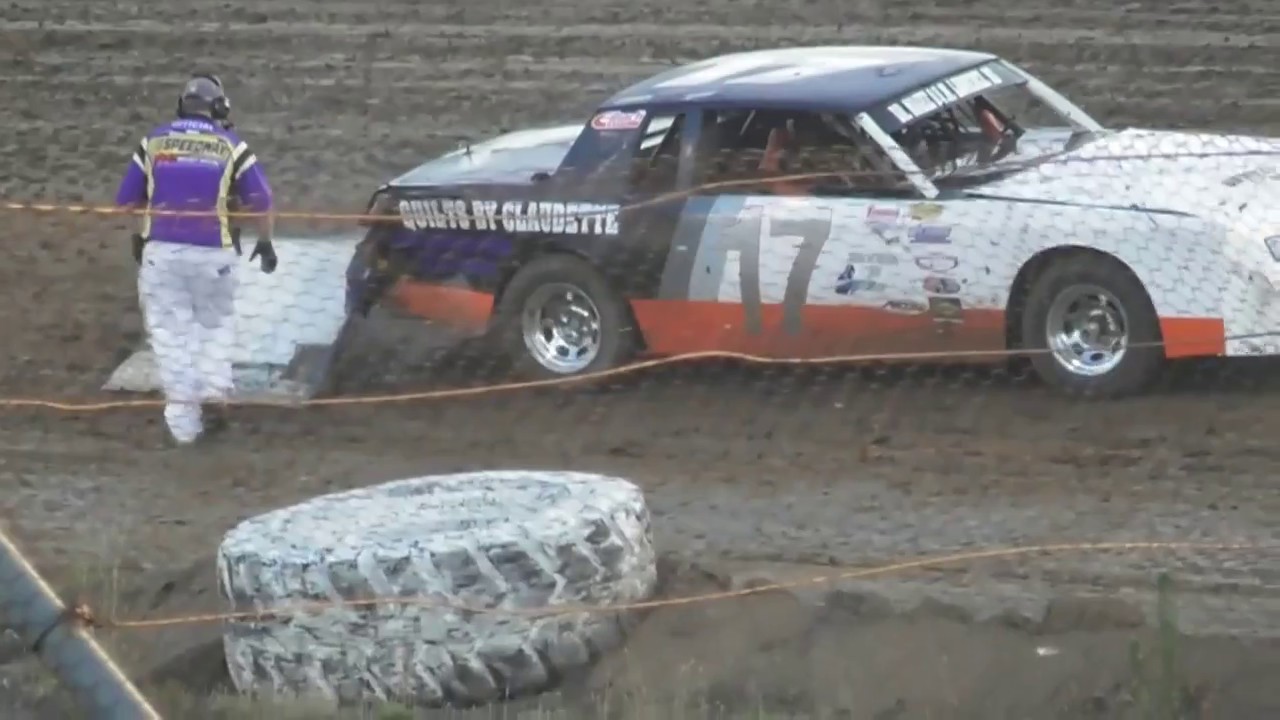 Heartland Park Topeka July 2 2017 Hobby Stock Feature - YouTube