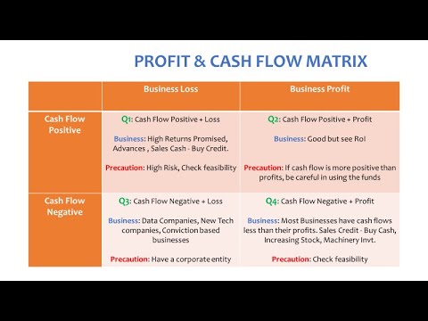 Profit Vs Cash Flow Matrix | Easy Matrix to Understand any Business ...