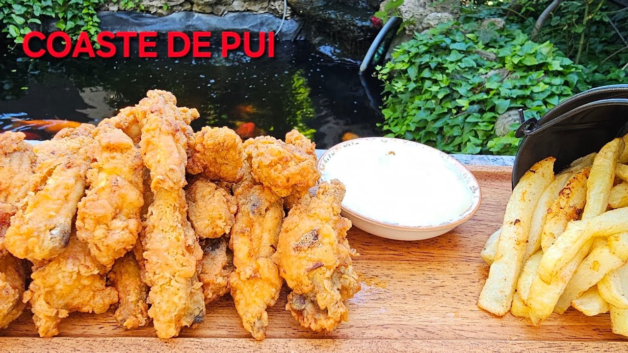 COASTE DE PUI (ARIPIOARE) IN STIL KFC CU SOS DE USTUROI SI CARTOFI ...