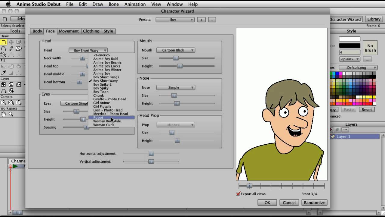 Anime Studio 8 Debut Feature: Character Wizard - YouTube