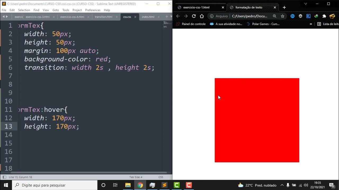 Criando Efeitos Com Css No Html Youtube