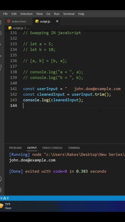 Javascript Trim Method Javascript Programming Viral Html Coding Java Python Youtube