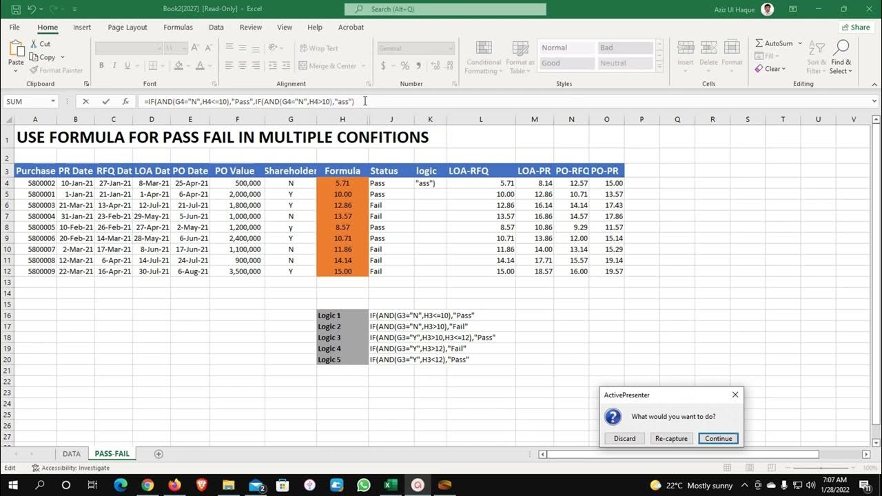 66 IFS Function Excel NO Nested of IF Statements in Excel - YouTube