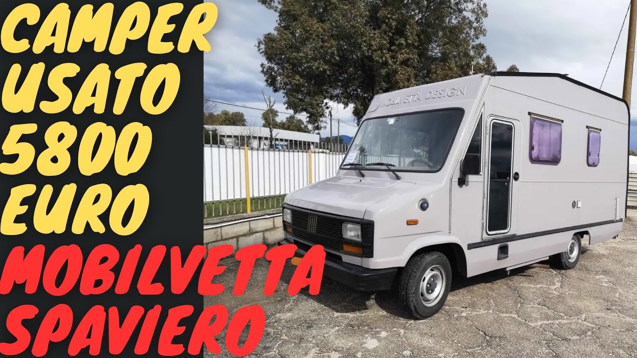 CAMPER USATO 5800 EURO MOBILVETTA SPAVIERO - YouTube