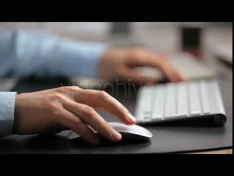 Business Man typing on a Keyboard Using Mouse - Stock Footage from ...