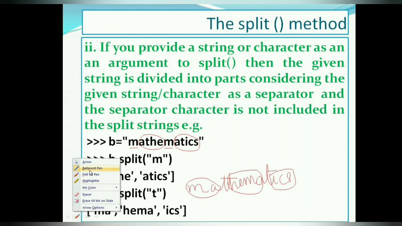 String Manipulation (split and partition method) in Python - YouTube