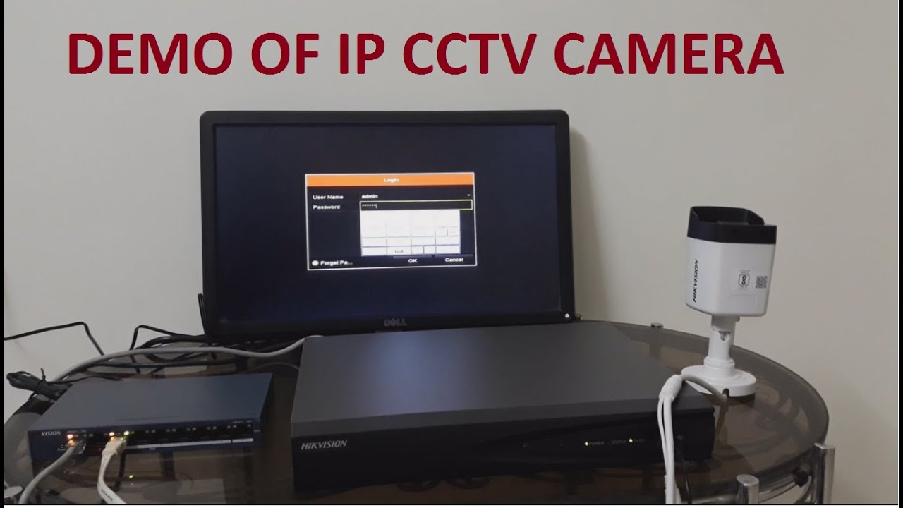 DEMO OF IP CCTV CAMERA CONNECTION || ADVANTAGES OF IP CAMERA ...