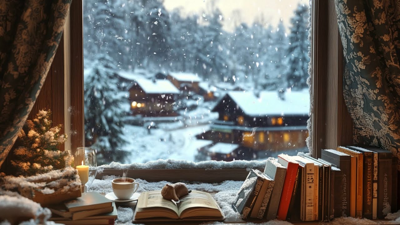 Snow Drop: Cold Wind & Blizzard in the Window | Soothing Winter ...