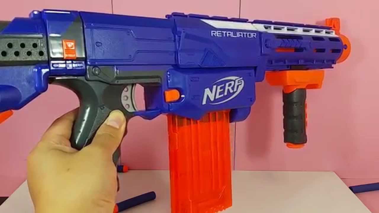 너프건 너프 리텔리에이터 리뷰 NERF RETALIATOR N-STRIKE ELITE [래핑맨토이] - YouTube