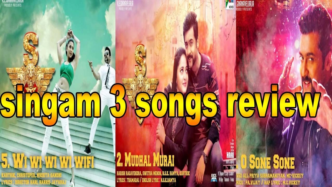 Singam 3 Songs Review | Starring Surya, Anuska and Shruthi in the lead ...