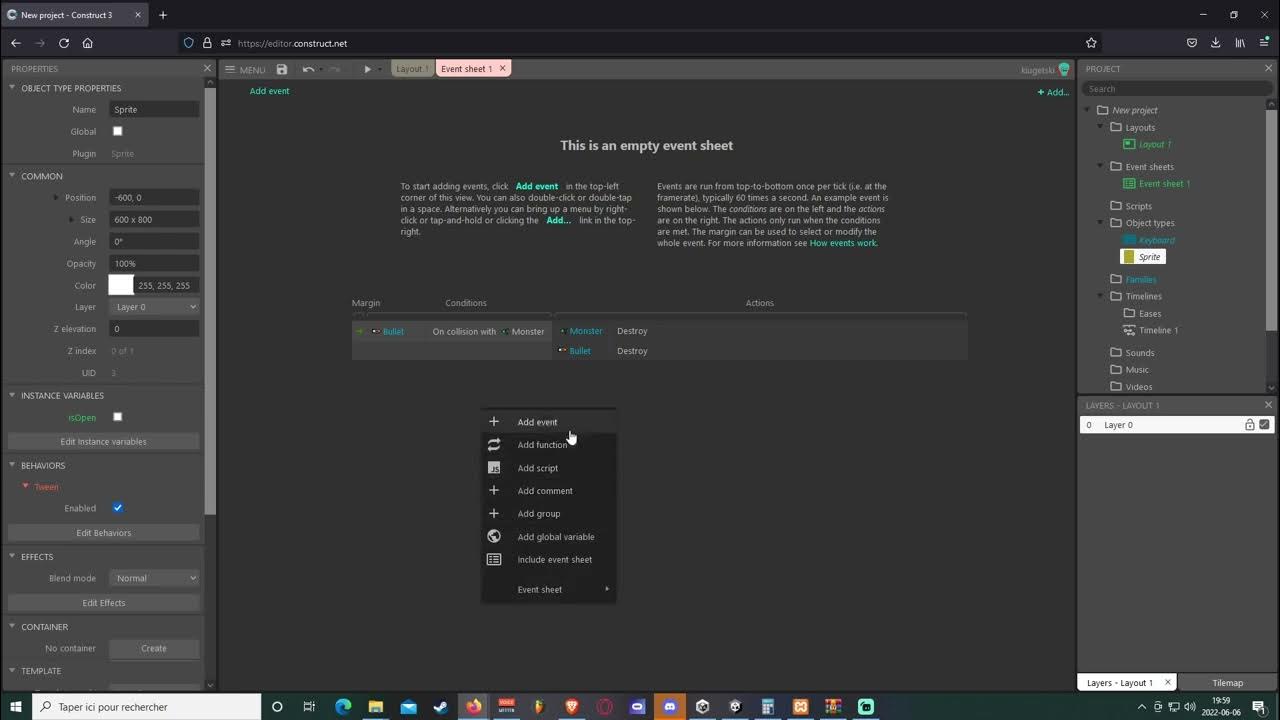 Construct 3 - TUTORIAL - sliding panel for ui - YouTube