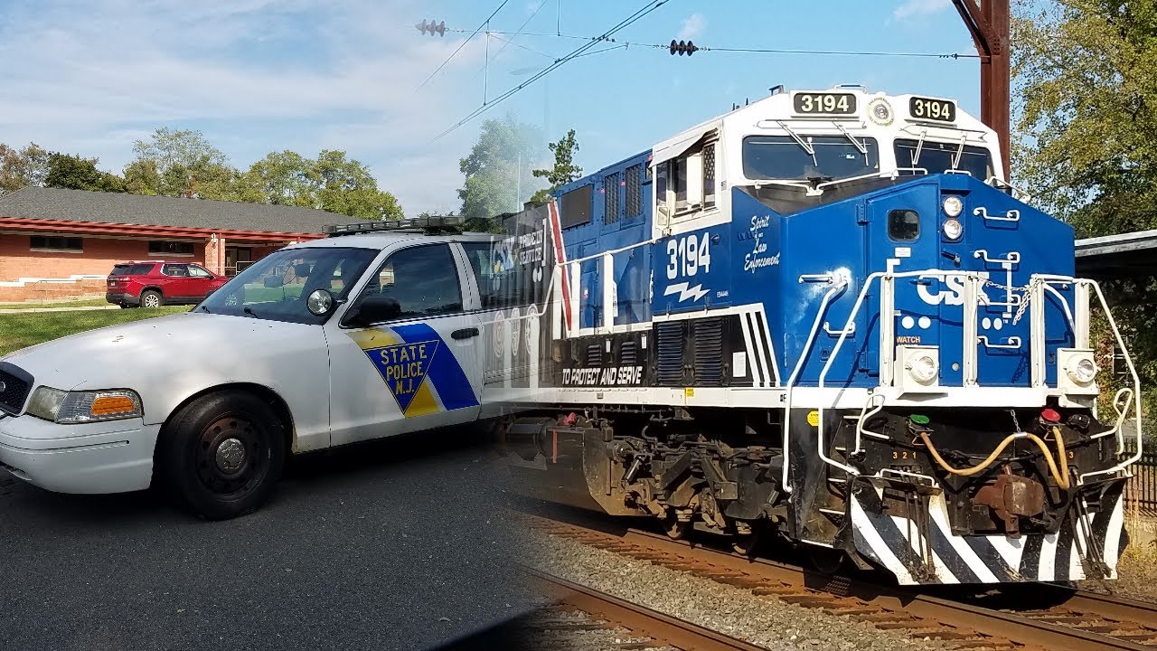 "Police Cars & Trains" - CSX Q403 /w #3194 and NJSP Car Show [10/16/21 ...