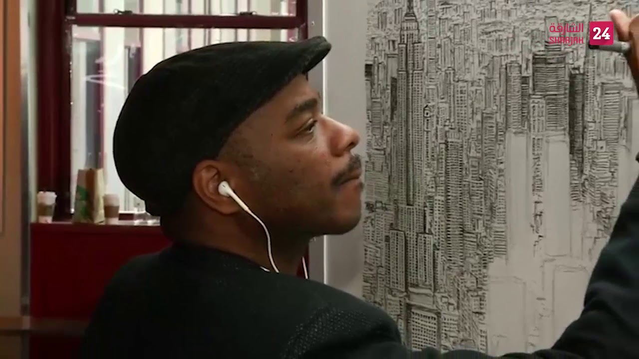 British autistic artist Stephen Wiltshire signs finished drawing of NYC ...