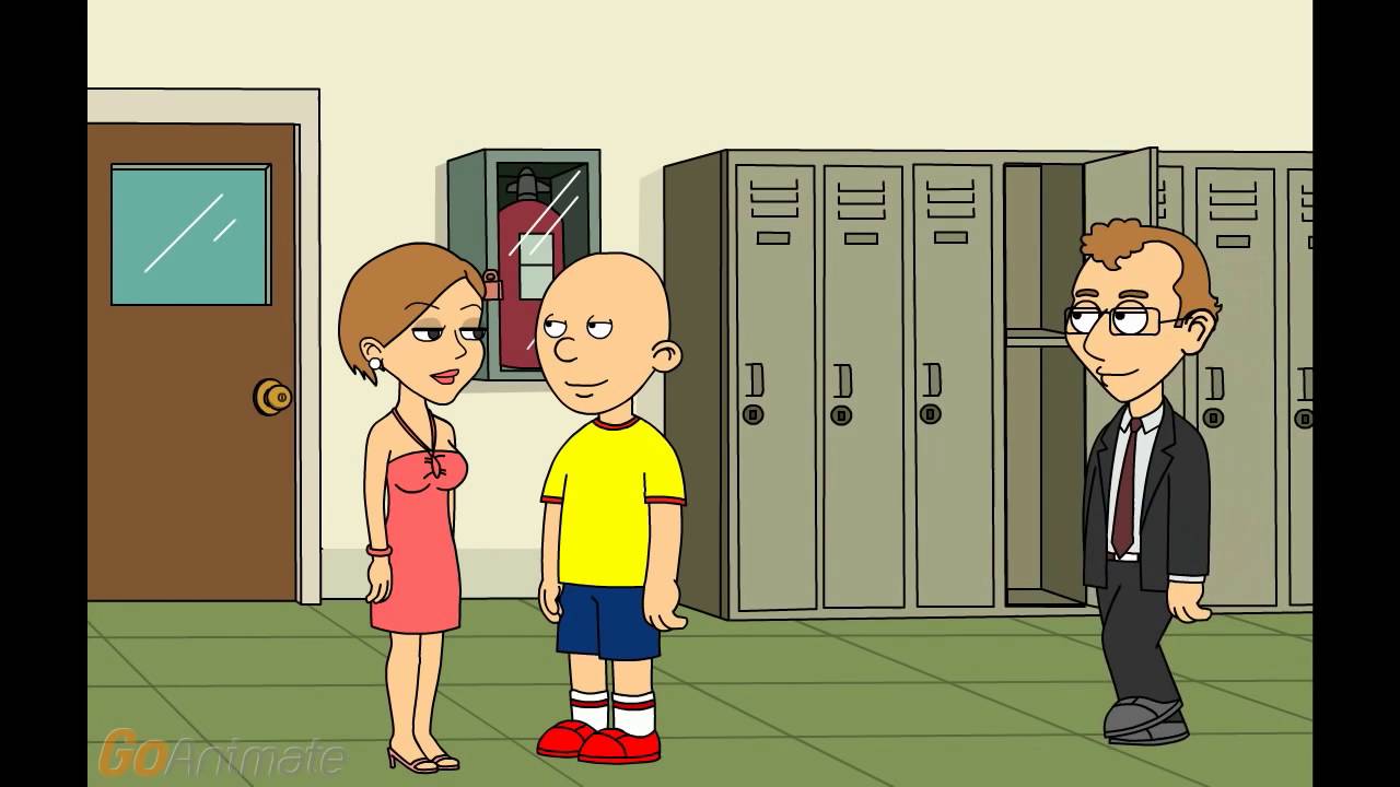 Caillou knocks down Miss. Martin and gets grounded - YouTube