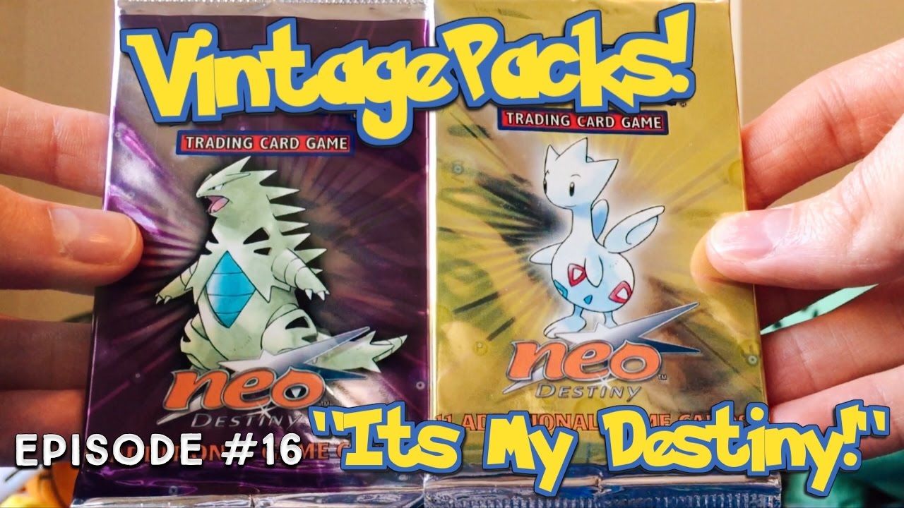 VINTAGE PACKS! Episode #16 "Its My Destiny!" Opening 2 Pokemon Neo ...