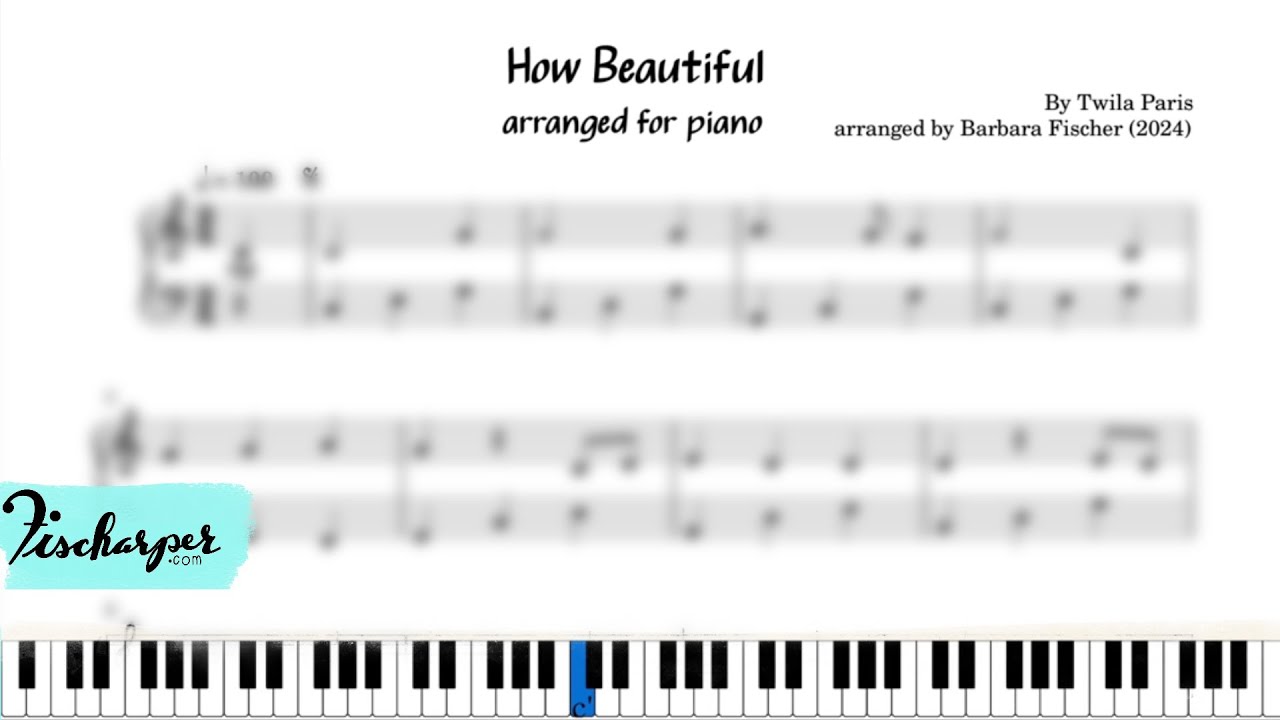 How Beautiful / piano sheet music (Twila Paris cover) - YouTube