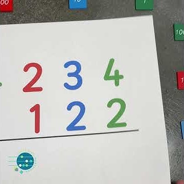 Montessori Math 4-Digit Stamp Game Subtraction with Large Cards - YouTube
