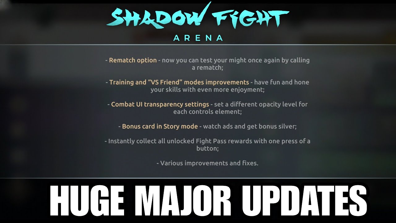 MAJOR UPDATES COMPLETE REVIEW - Shadow Fight 4: Arena - YouTube
