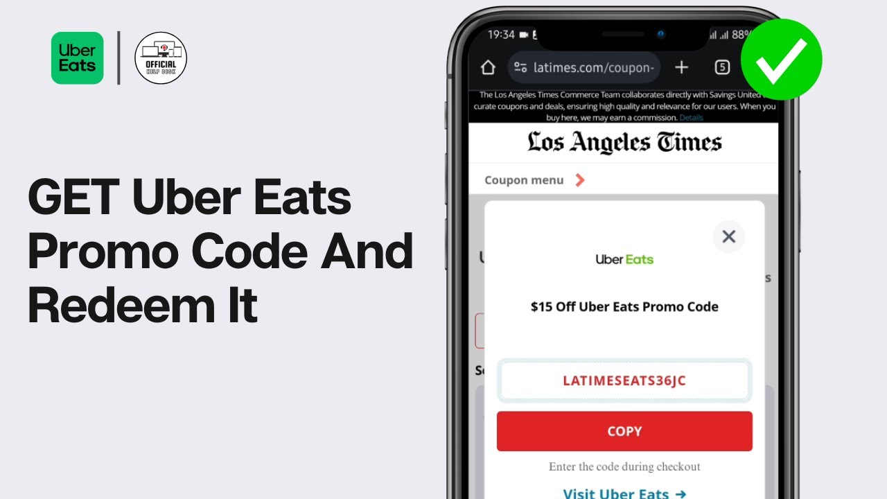 How To Get Uber Eats Promo Code And Redeem Some Free Food! (2024) - YouTube