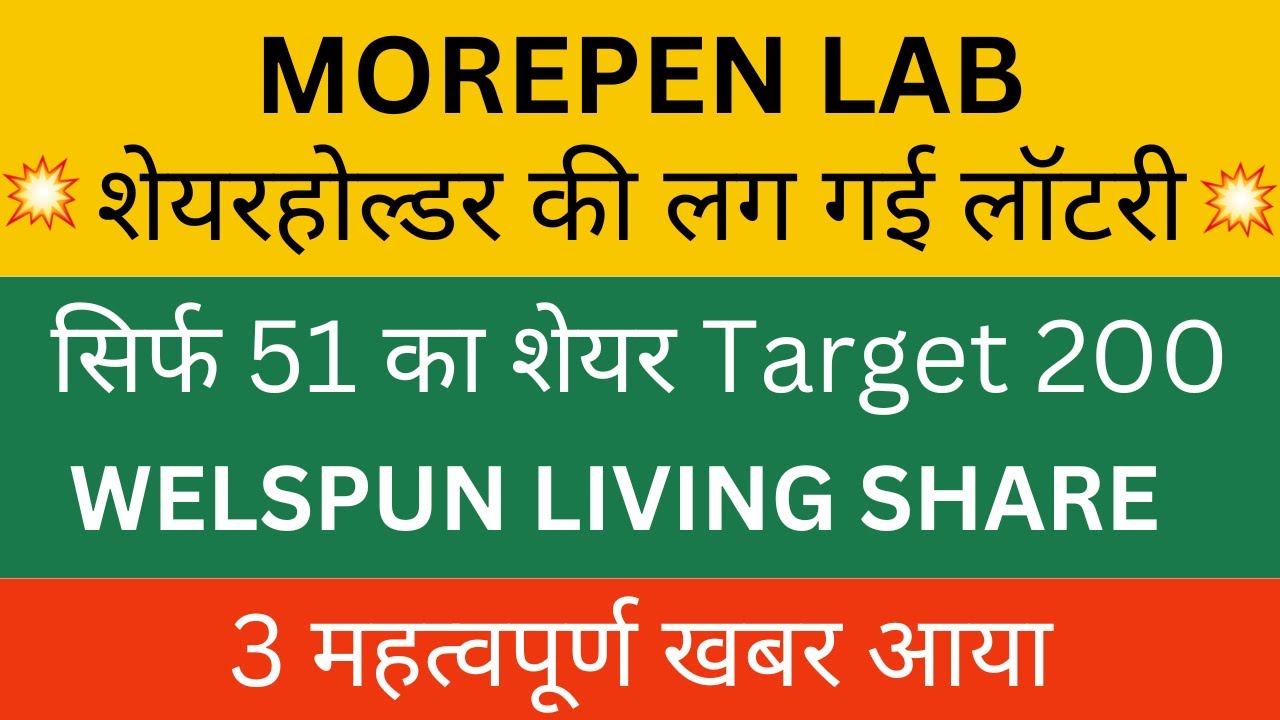 MOREPEN LAB SHARE LATEST NEWS TODAY🔴MOREPEN LAB SHARE PRICE TARGET ...