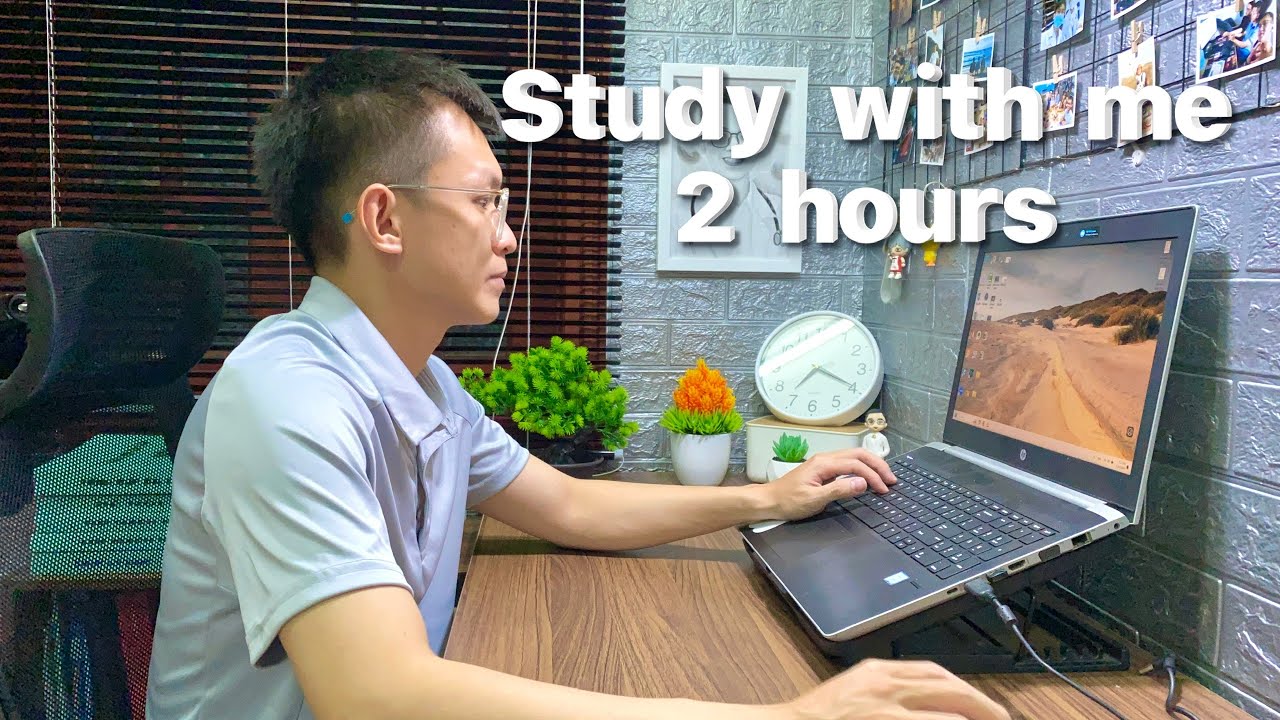 Study with me live pomodoro | 2 hours | Calm music, rain sound - YouTube