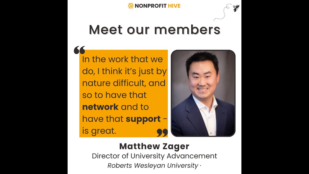 Building Success in Nonprofits with Matthew Zager | Member Interview ...