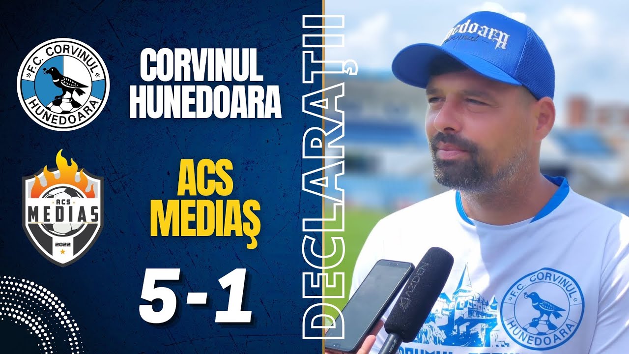 DECLARAȚII | Florin Maxim și Marius Coman după Corvinul - Mediaș 5 - 1 (2-0) - YouTube