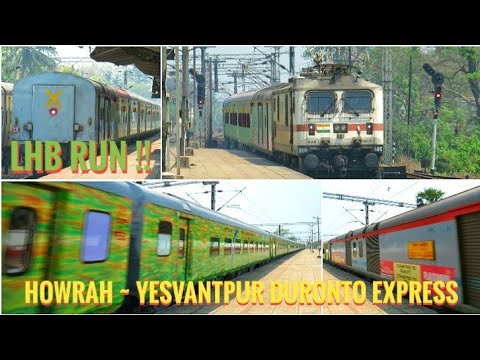 FIRST LHB Run : 12245 HOWRAH ~ YESVANTPUR Duronto Express With Brand ...
