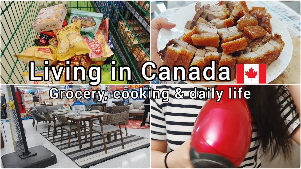 Daily life living in Canada| Grocery shopping| cooking crispy pork ...