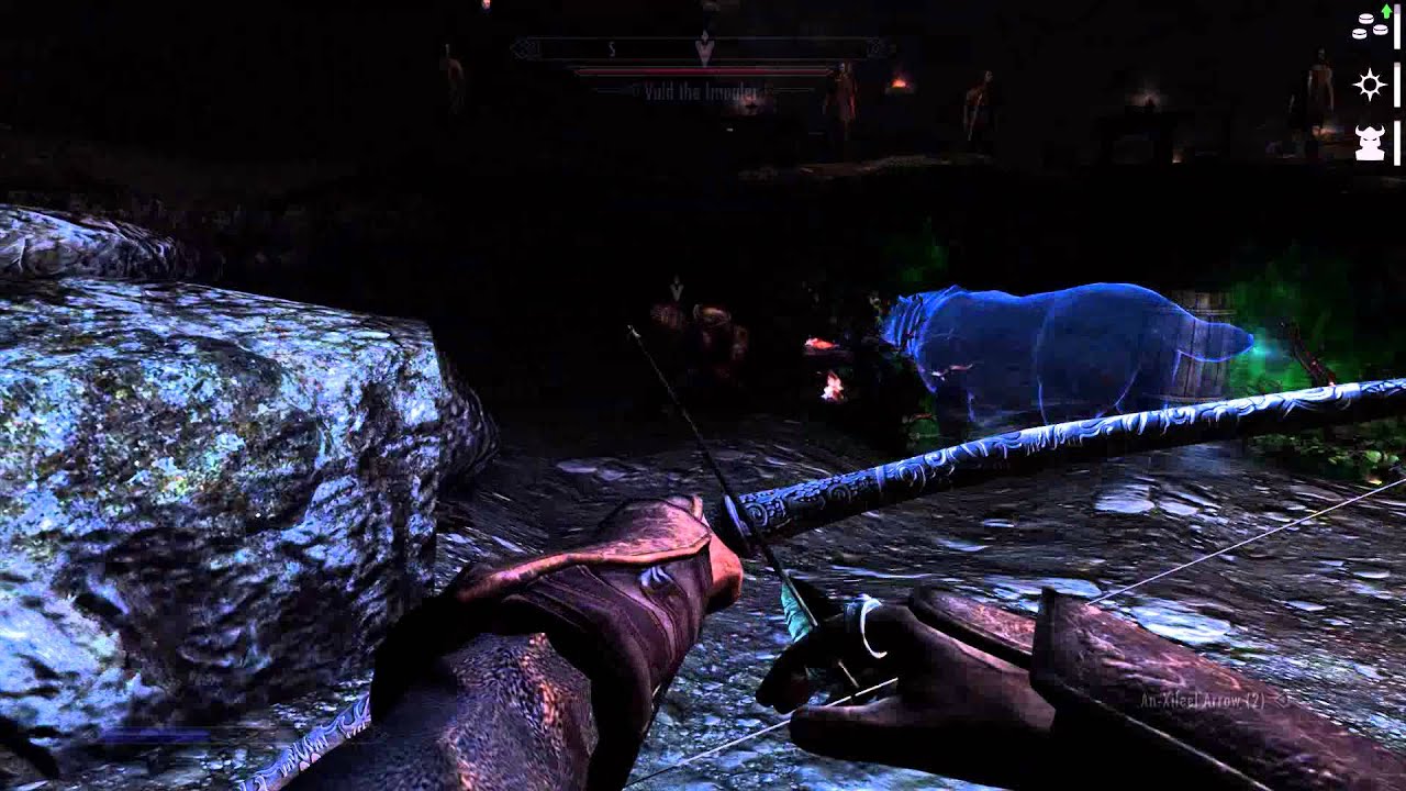 Skyrim - Fight Cave - YouTube