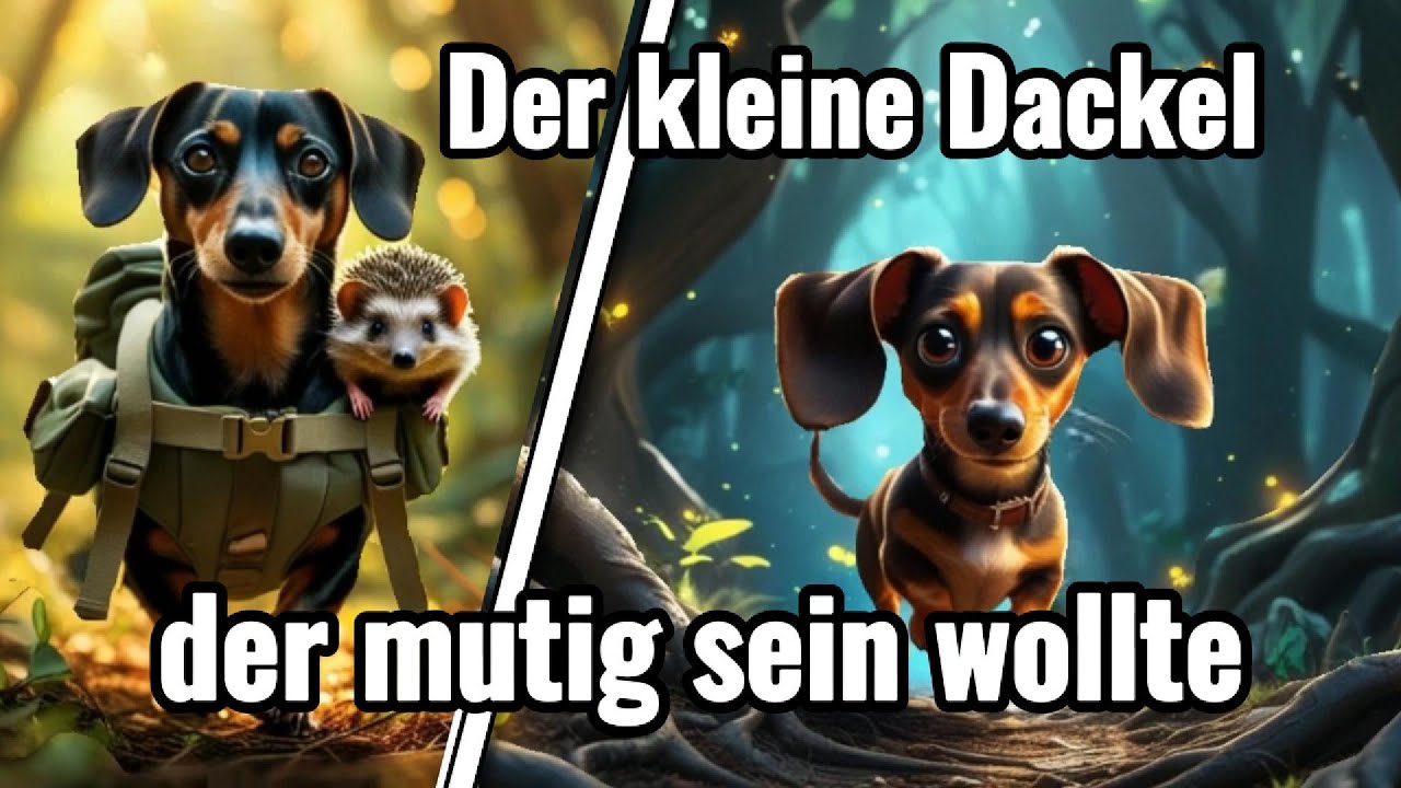Kindergeschichten I Der kleine Dackel der mutig sein wollte I 🌟 Märchen ...