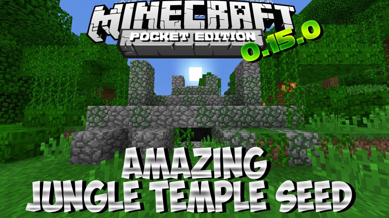 MINECRAFT PE | jungle temple seed - YouTube