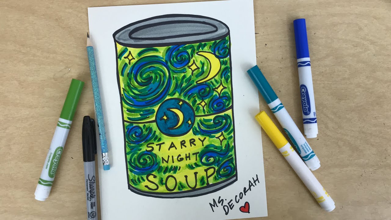 Andy Warhol Soup Can Drawing - YouTube
