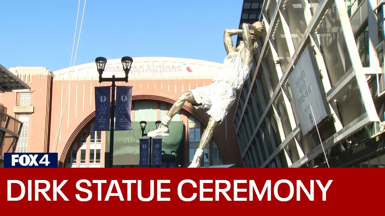 FULL CEREMONY: Dirk Nowitzki honored with statue outside AAC - YouTube