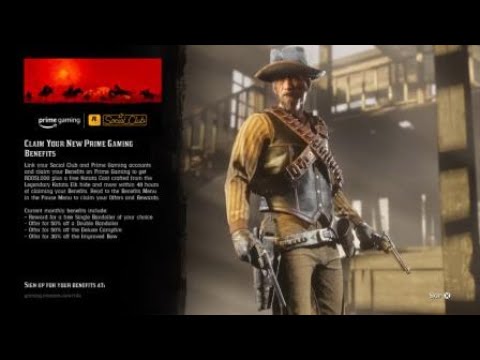 Claim Your New Prime Gaming Benefits this Month RDR2 Online - YouTube