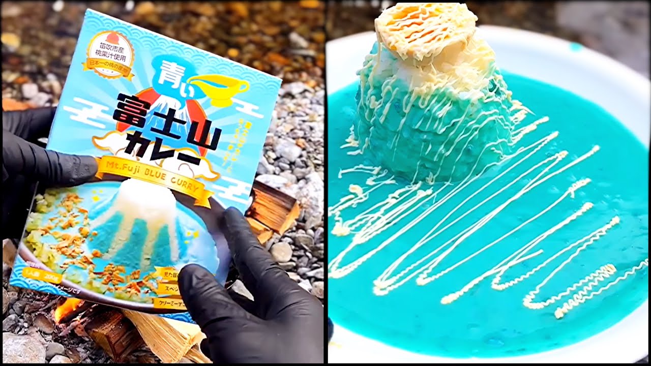 海よりも青いカレーは、まるで富士山を感じさせる。Blue Mt. Fuji curry - YouTube