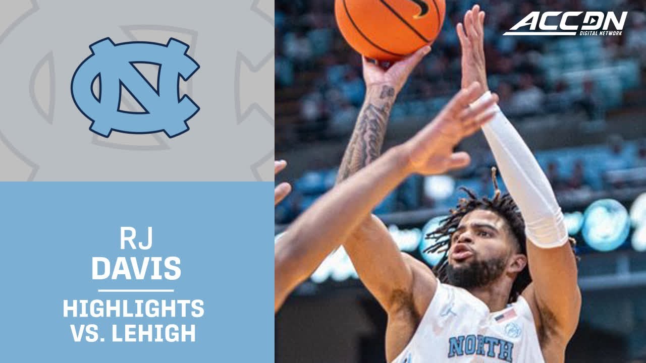 UNC's RJ Davis Scores 22 Points On Lehigh - YouTube