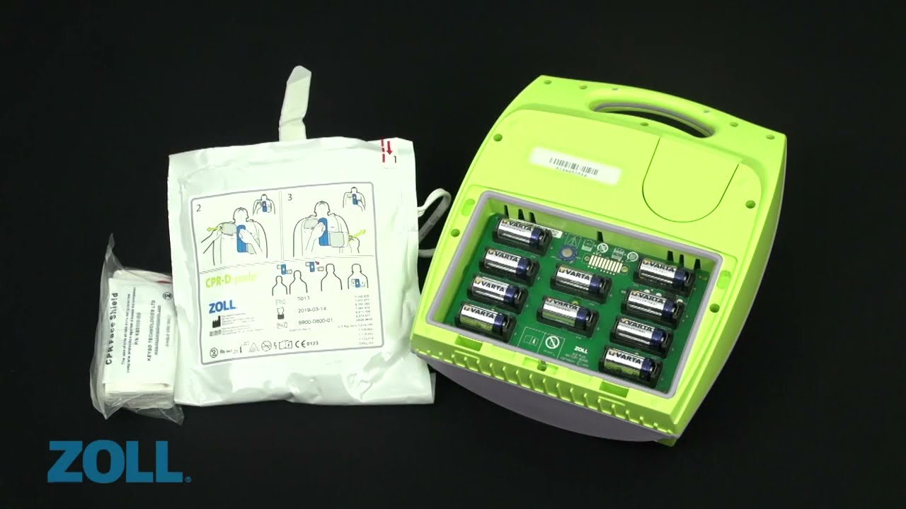 ZOLL AED PLUS Changing Pads and Batteries - YouTube