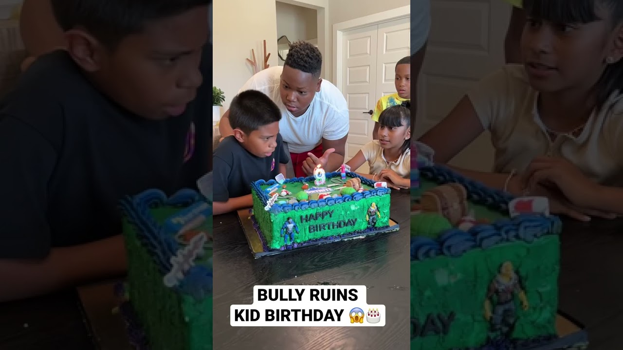 Jealous Bully Ruins Kid Birthday Party & Eats His Cake 😱🎂 #shorts - YouTube