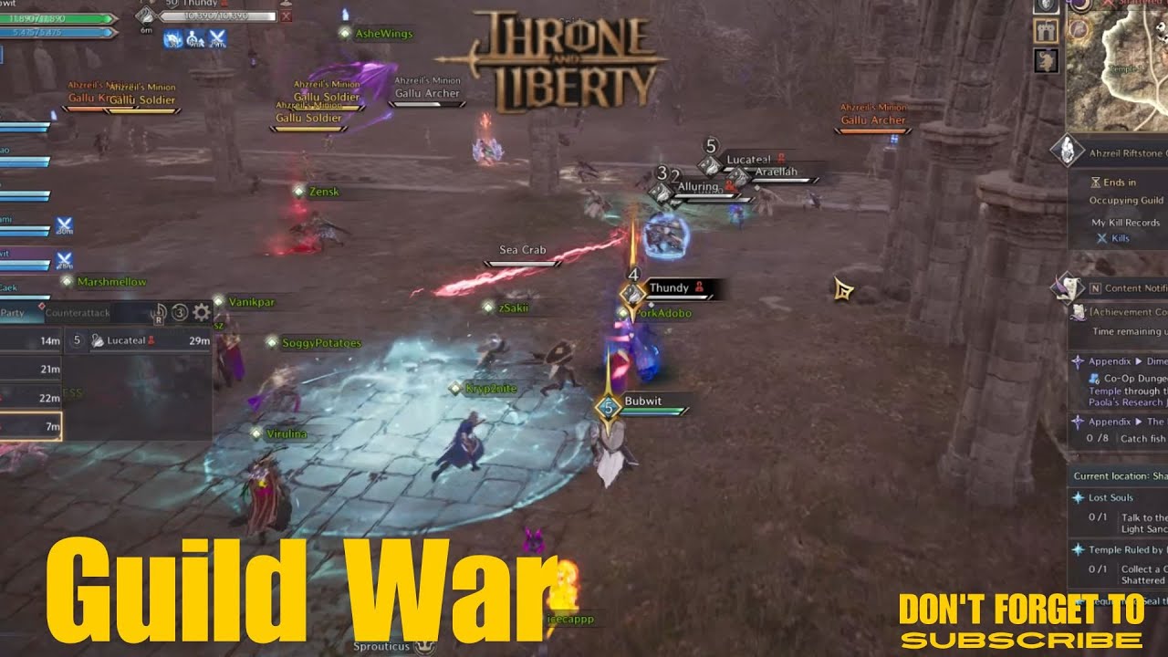 Throne and Liberty | Riftstone GUILD WAR | Pakshet vs Limbo | SNS/GS ...