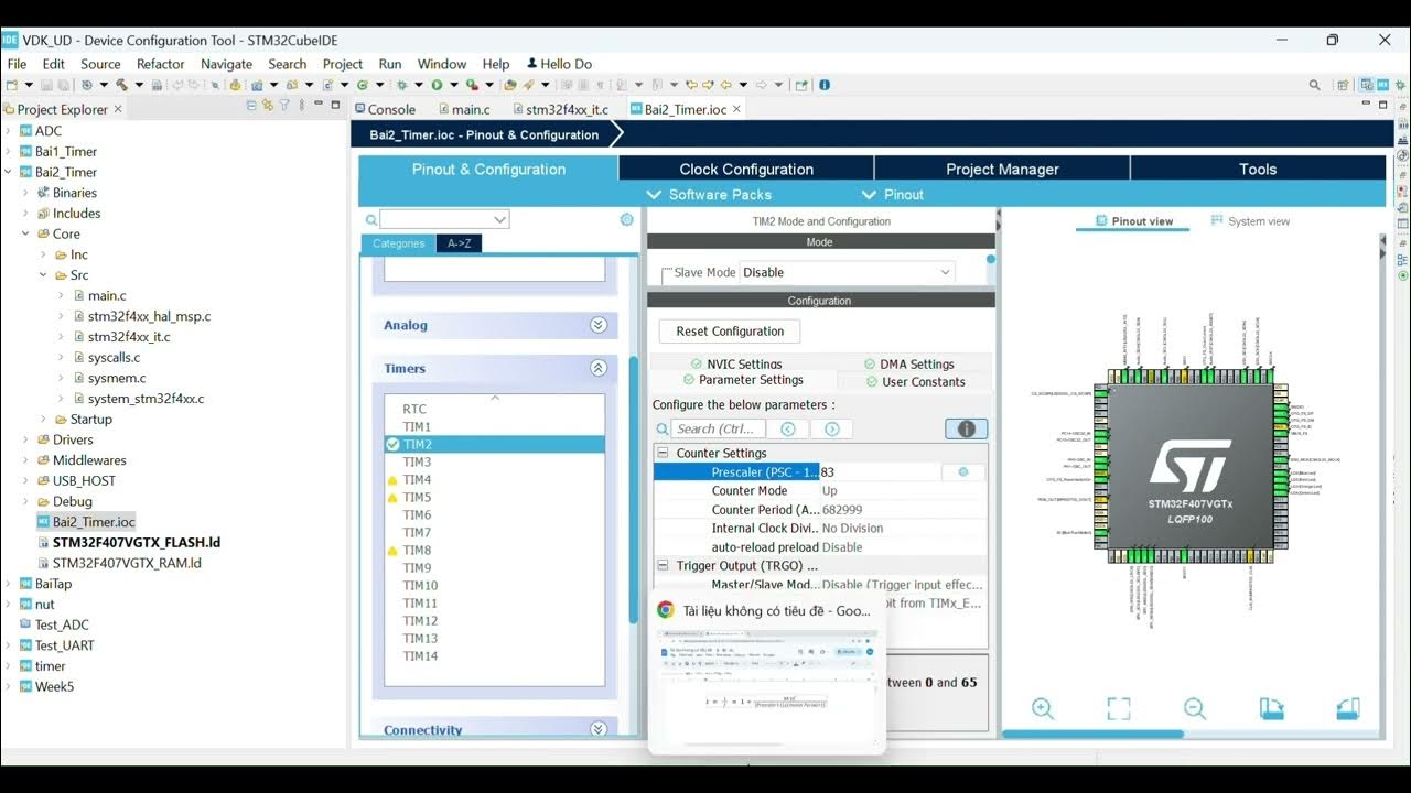 STM32F407: Lập trình điều khiển ngoại vi timer - YouTube