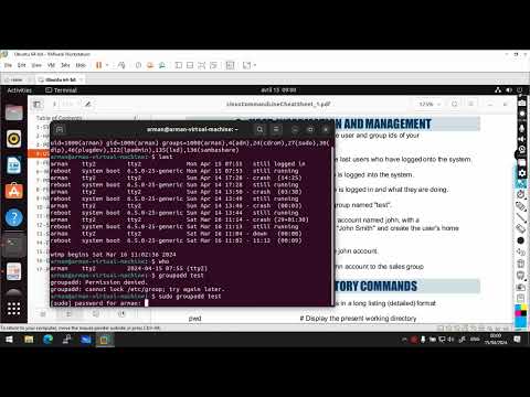 LINUX COMMAND LINE CHEAT SHEET- USER INFORMATION ANDMANAGEMENT - YouTube