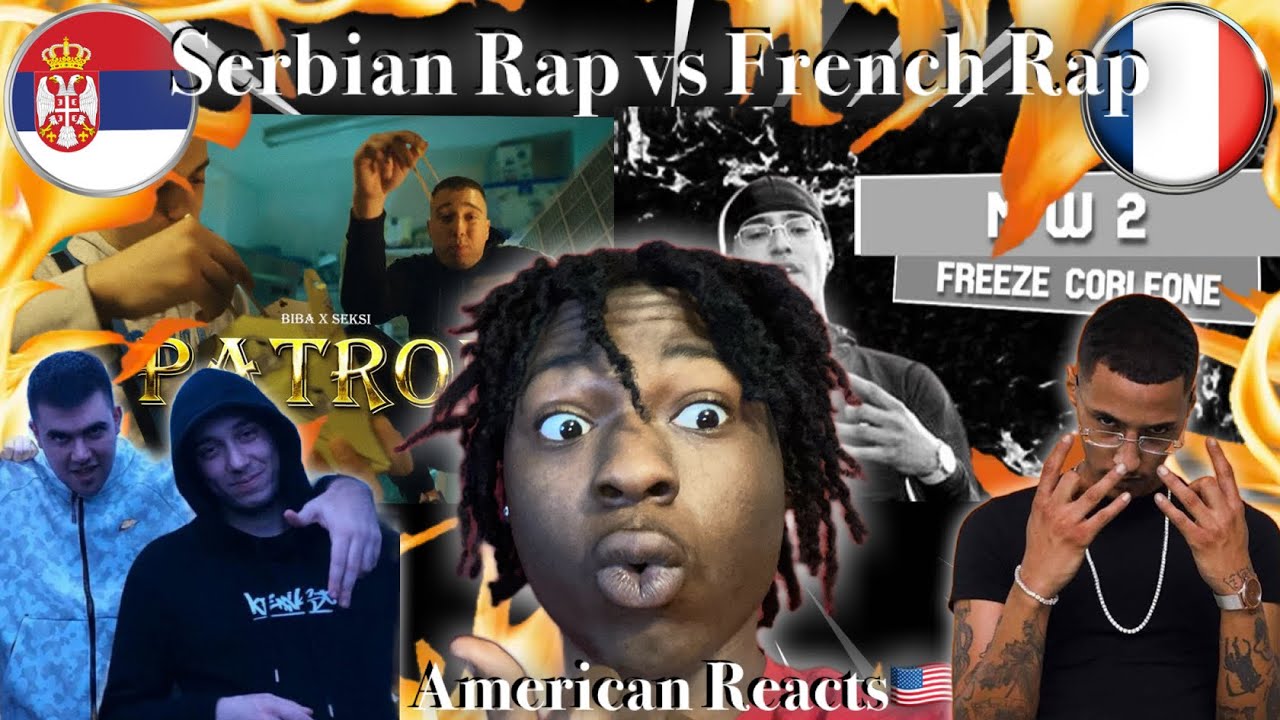 American React To Serbian Rap🇷🇸 vs French Rap🇫🇷Ft. Biba, Seksi, Freeze ...