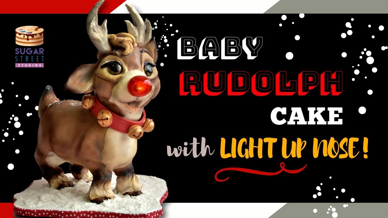 Baby Rudolph Cake with Light Up Nose! - YouTube