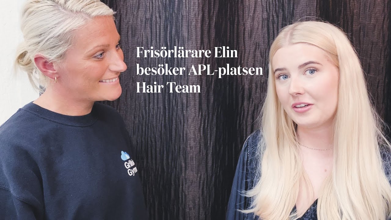 Frisörlärare Elin besöker APL-platsen Hair Team - YouTube