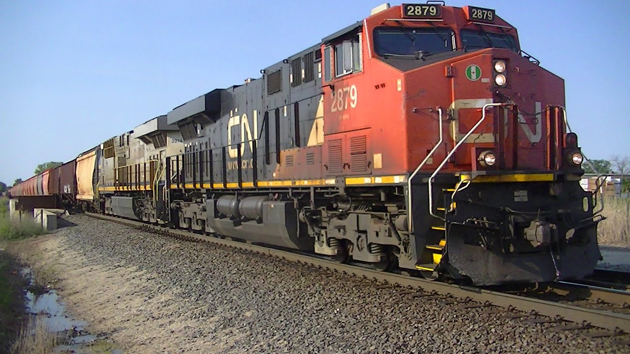 CN 2879 CN 3914 CN 2805 Southbound Potash Train 06-07-2023 - YouTube