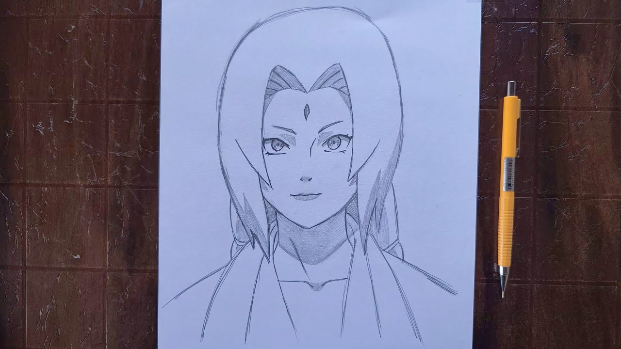 How To Draw Tsunade Easy|| Anime Girl Drawing Easy Step By Step ...