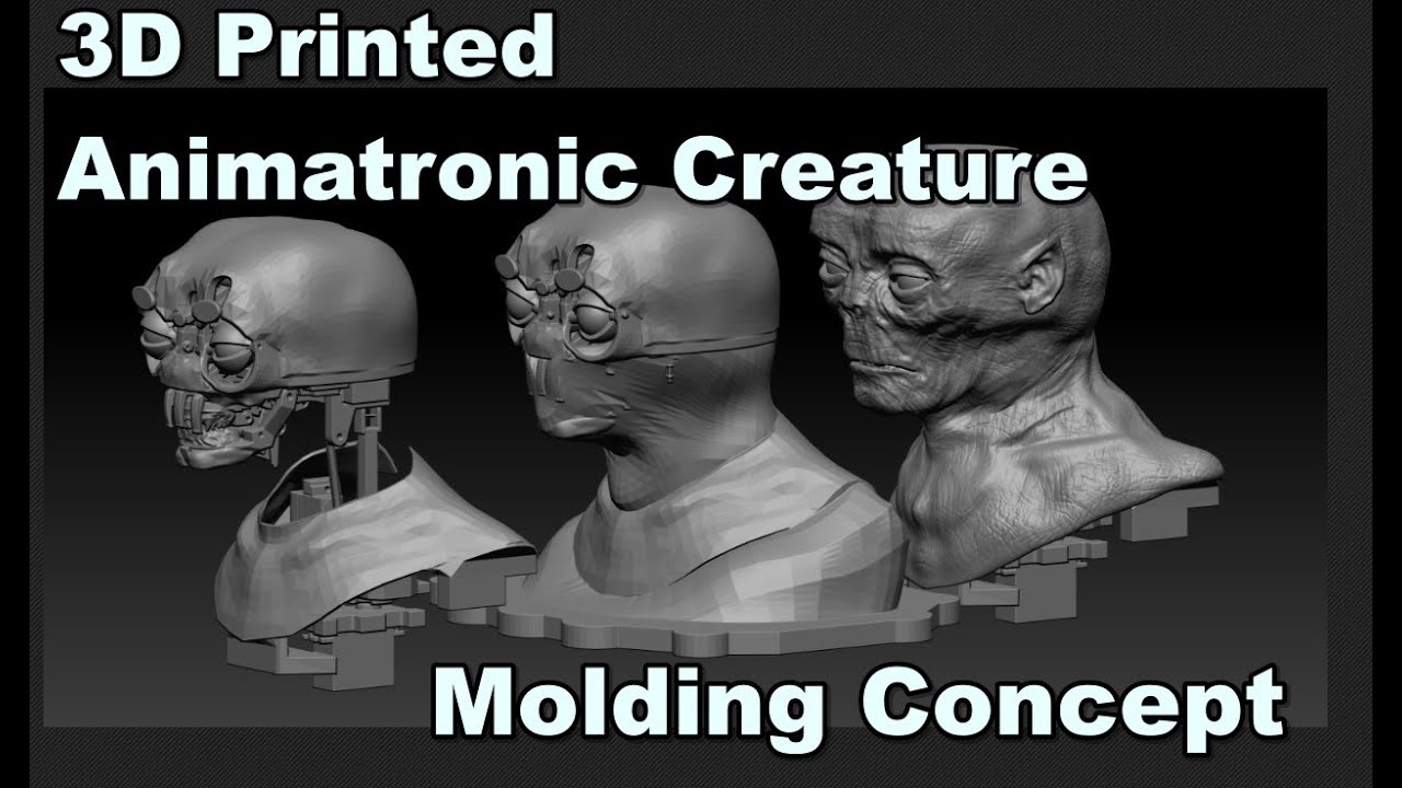 3D Printed Animatronic Creature Concept Molding - YouTube
